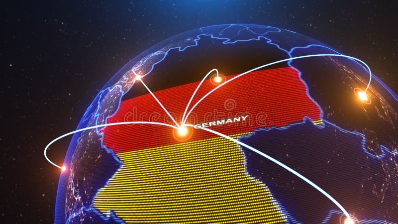 Germany map animation stock video. Video of animation - 221548705