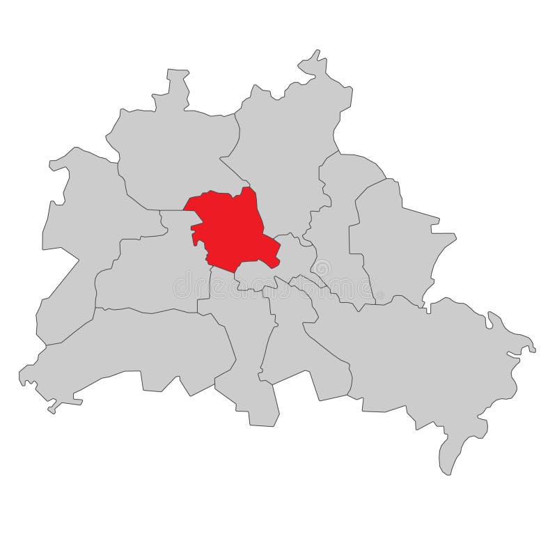 Germany - Map of Berlin - High Detailed Stock Vector - Illustration of ...