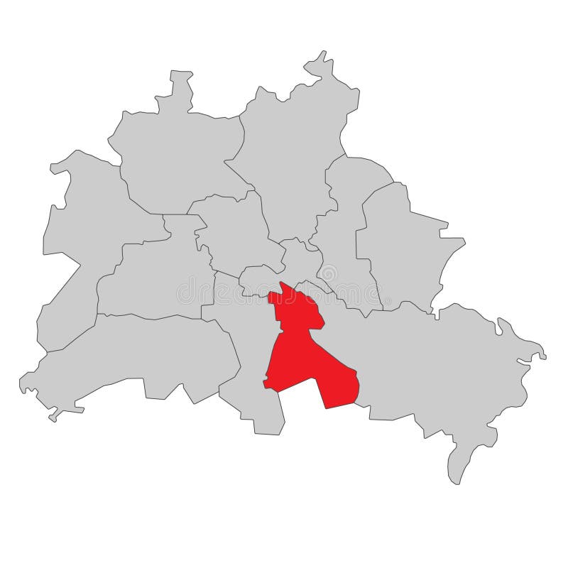 Germany - Map of Berlin - High Detailed Stock Illustration ...