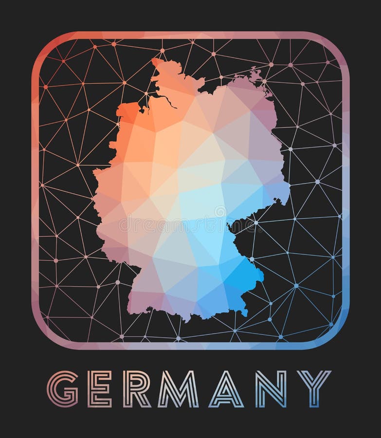 Germany map design. stock vector. Illustration of federal - 175860600