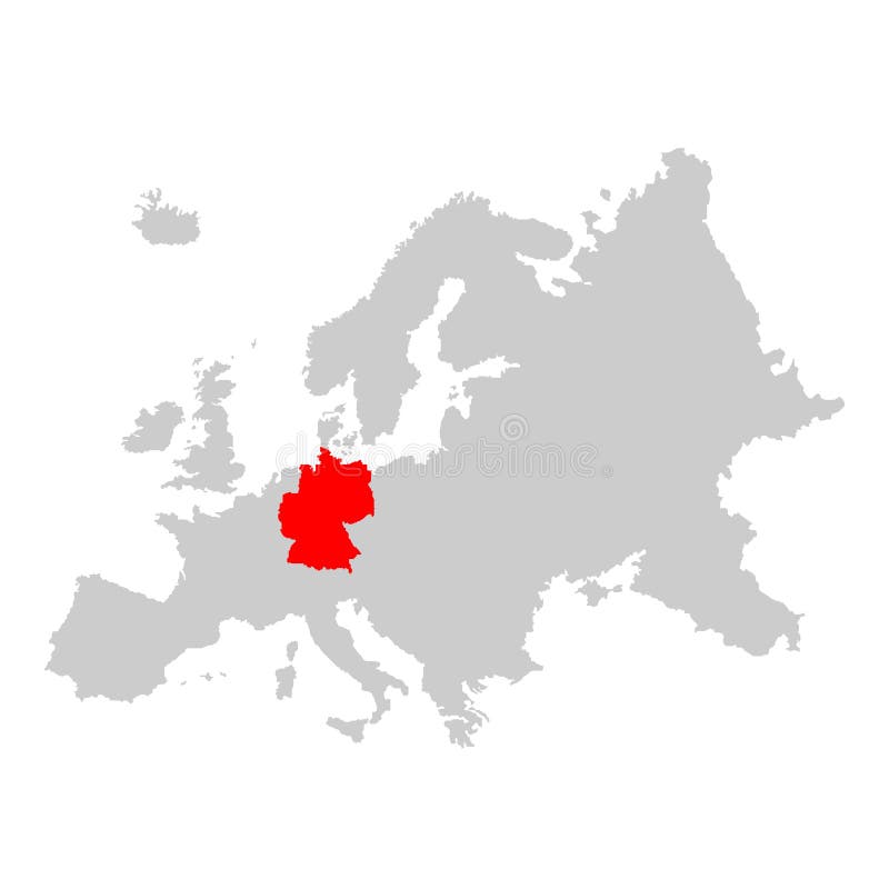 Germany on map of europe stock vector. Illustration of bulgaria - 171294950