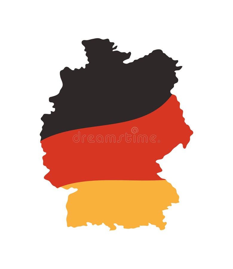 Germany map and flag stock vector. Illustration of state - 300208645