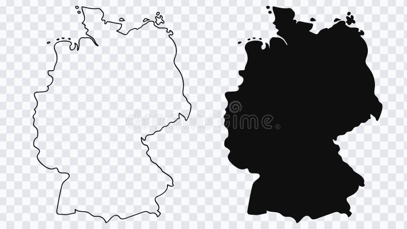 Germany Map.Flat and Outline Map of Germany.Vector Illustration Stock ...