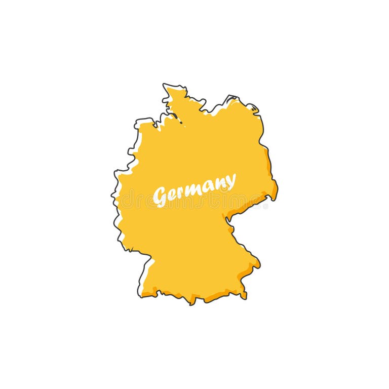 Germany Map Icon in a Flat Design. Vector Illustration Stock Vector ...