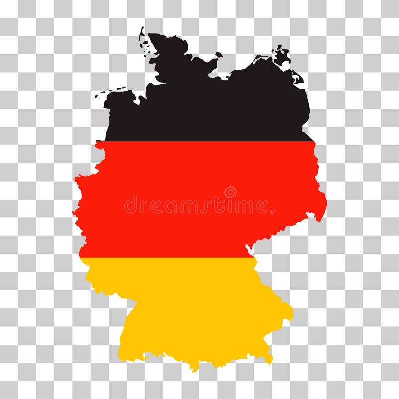 Germany Map Icon, Geography Blank Concept, Isolated Graphic Background ...