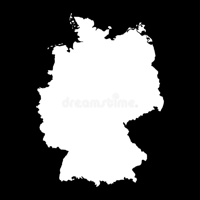 Germany Map Icon, Geography Blank Concept, Isolated Graphic Background ...