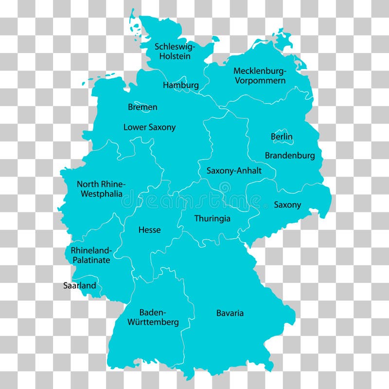 Germany Map Icon, Geography Blank Concept, Isolated Graphic Background ...