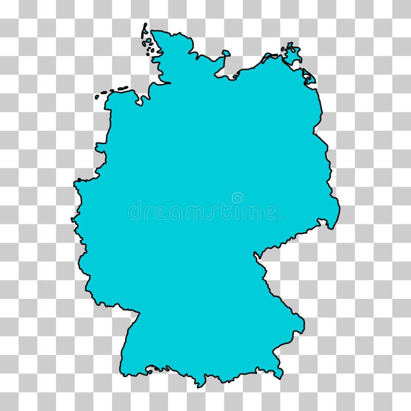 Germany Map Icon, Geography Blank Concept, Isolated Graphic Background ...