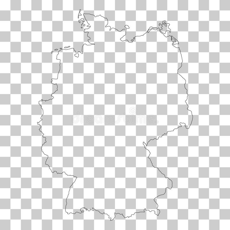 Germany Map Icon, Geography Blank Concept, Isolated Graphic Background ...