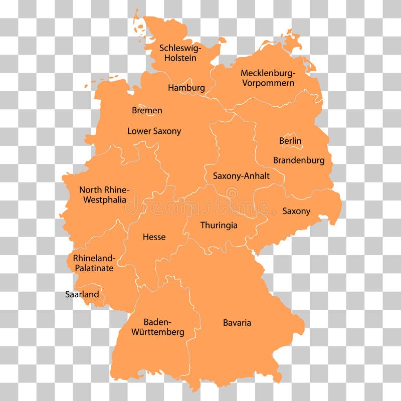 Germany Map Icon Geography Blank Concept Isolated Graphic Background Vector Illustration Stock