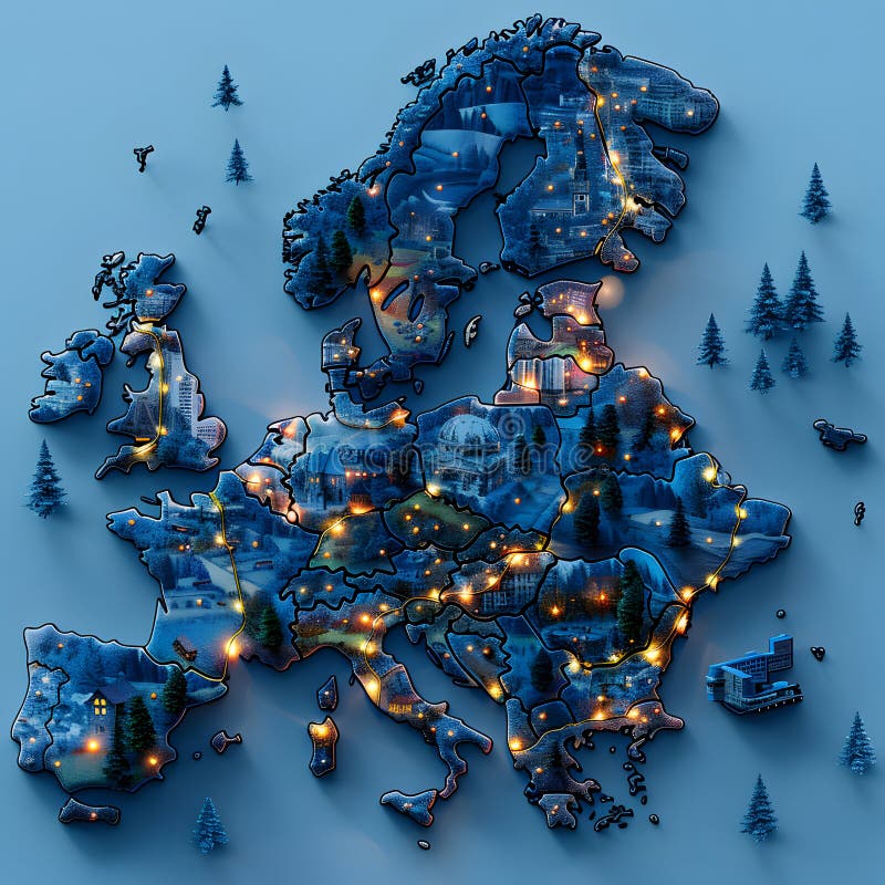 Germany Map - Modern Digital Illustration for Creative Projects Stock ...