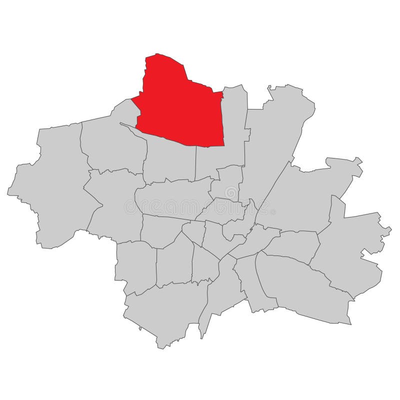 Germany - Map of Munich - High Detailed Stock Vector - Illustration of ...