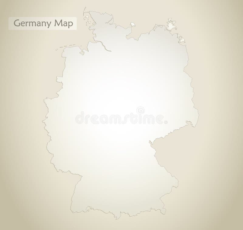 Germany Map Old Paper Background Stock Vector - Illustration of atlas ...