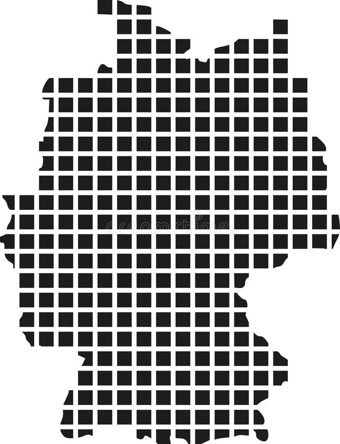 Germany map with pixel stock vector. Illustration of icon - 107166943