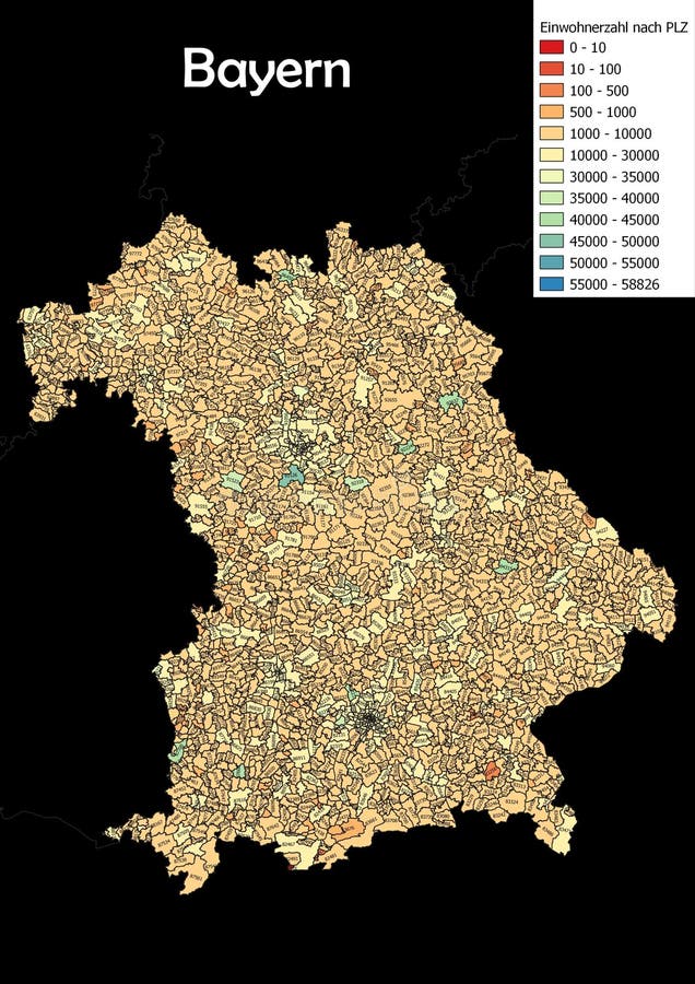 Germany Map Population by Zip Code Map of Federal State Sachsen ...