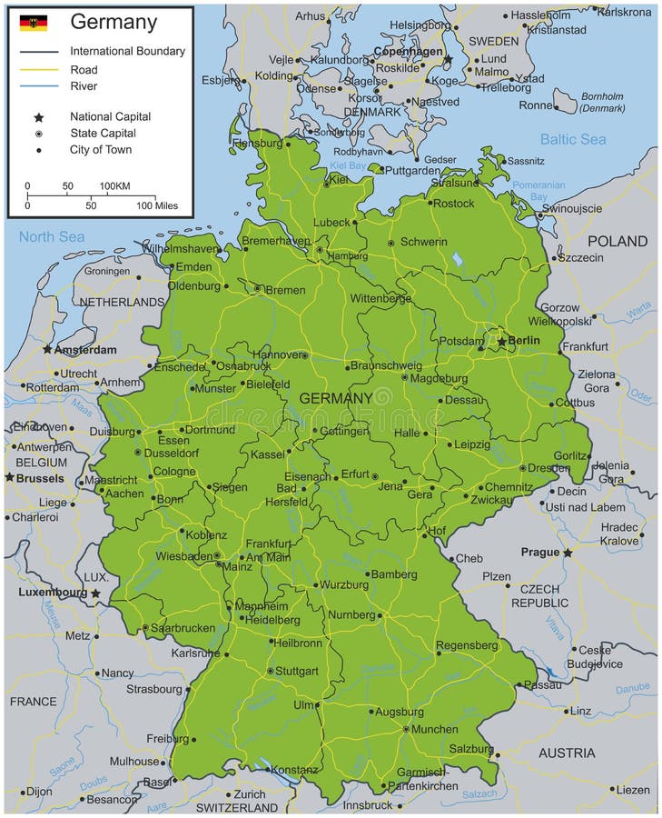 Germany Map with Selectable Territories. Vector Stock Vector ...