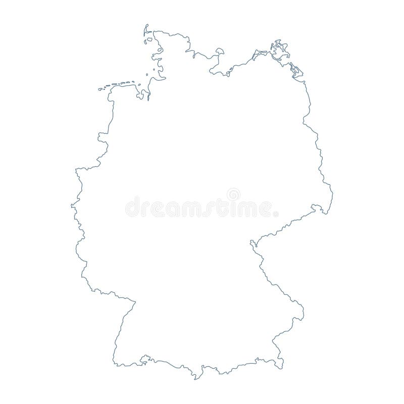 Germany Map - Vector Contour Illustration Stock Illustration ...