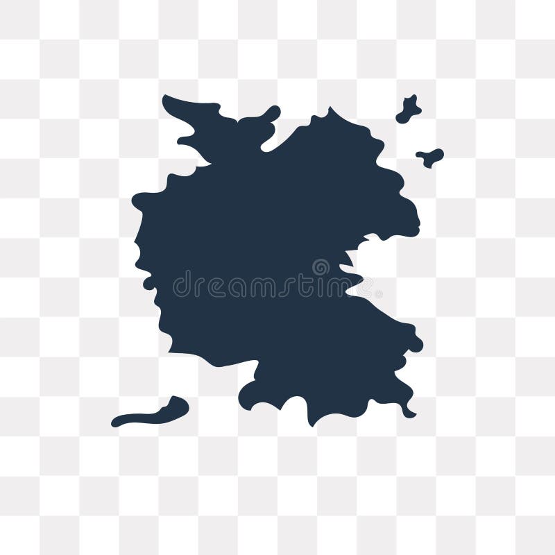 Germany Map Vector Icon Isolated on Transparent Background, Germ Stock ...