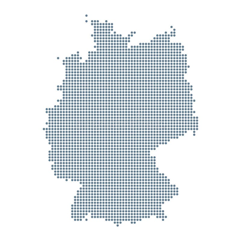 Germany Map - Vector Pixel Solid Contour Stock Illustration ...