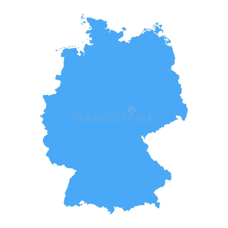 Germany map contour stock vector. Illustration of isolated - 107167091