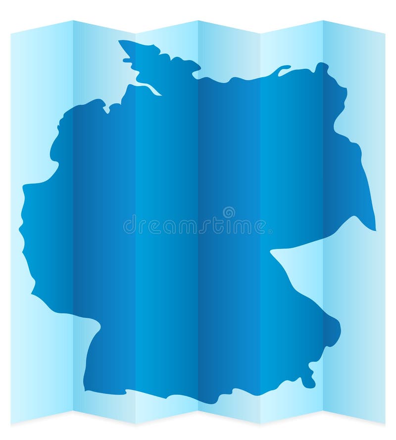 Germany Map Paper Folded Stock Illustrations – 18 Germany Map Paper ...