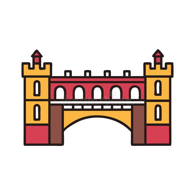 Germany medieval bridge stock illustration. Illustration of arches ...