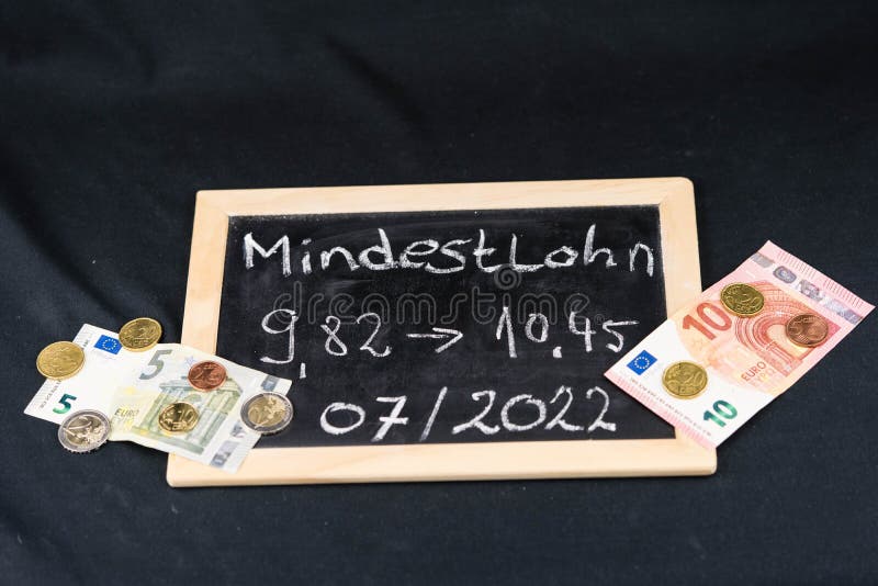 Germanys minimum wage stock image. Image of 2021, bill - 204668087