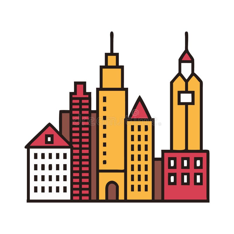 Germany Modern Cityscape Buildings Stock Vector - Illustration of city ...