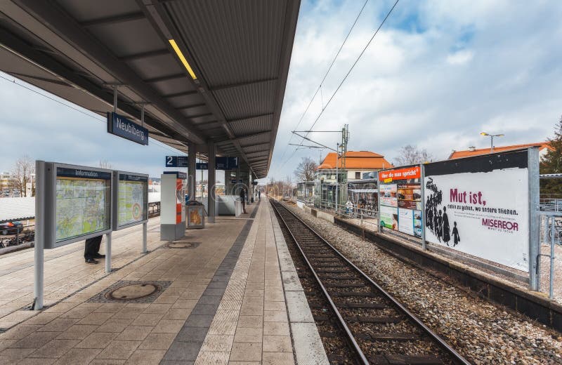 Germany, Munich. Metro Station Neubiberg. Editorial Stock Photo - Image ...