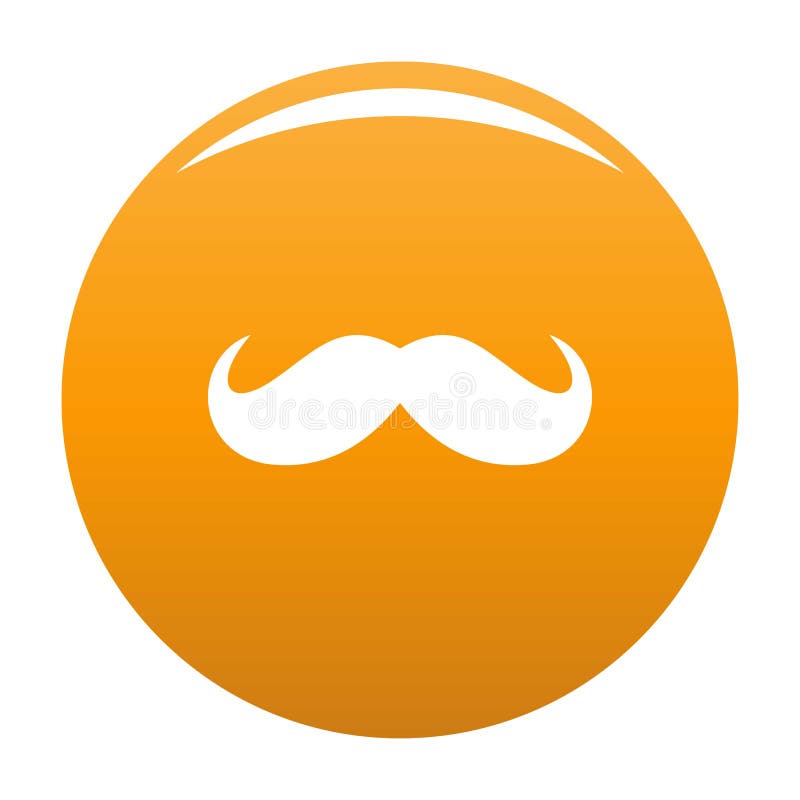 Germany Mustache Icon Orange Stock Illustration - Illustration of ...