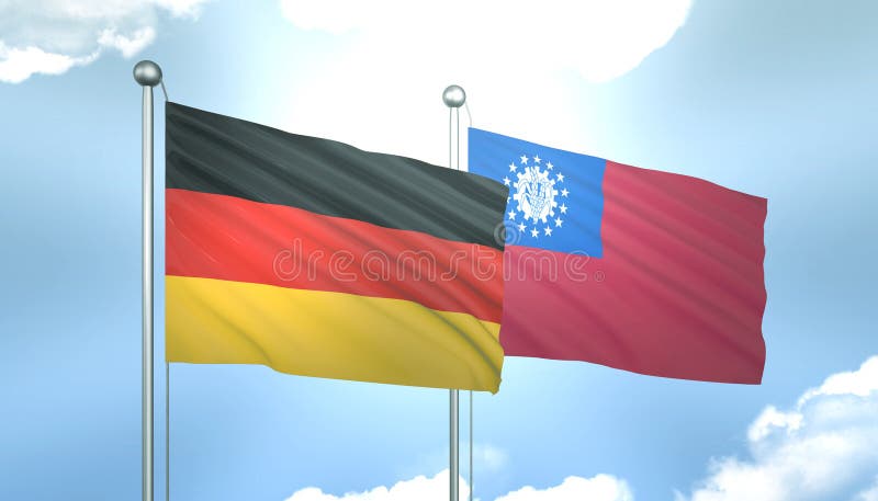 Germany and Namibia Flag Together a Concept of Realations Stock Photo ...