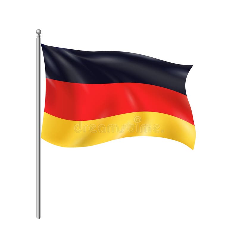 Germany National Flag Composition Stock Vector - Illustration of wind ...