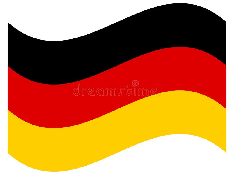 Germany National Flag Waving Vector Icon Stock Vector - Illustration of ...
