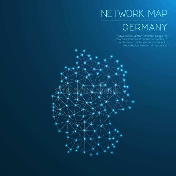 Germany network map. stock vector. Illustration of german - 90762710