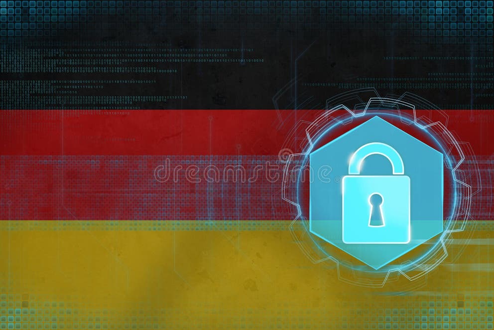 Germany Network Protected. Net Protection Concept. Stock Illustration ...