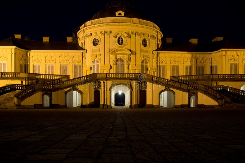 Castle Solitude at Night Stuttgart Stock Image - Image of germany ...