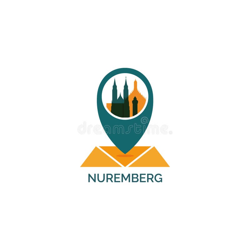 Nuremberg City Skyline Silhouette Vector Logo Illustration Stock Vector ...