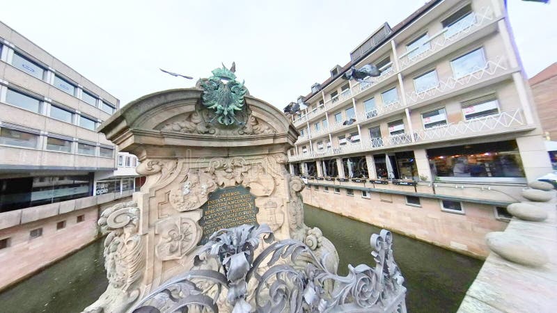 Germany Nuremberg Renaissance Bridge Along Rhine River and Danube River ...