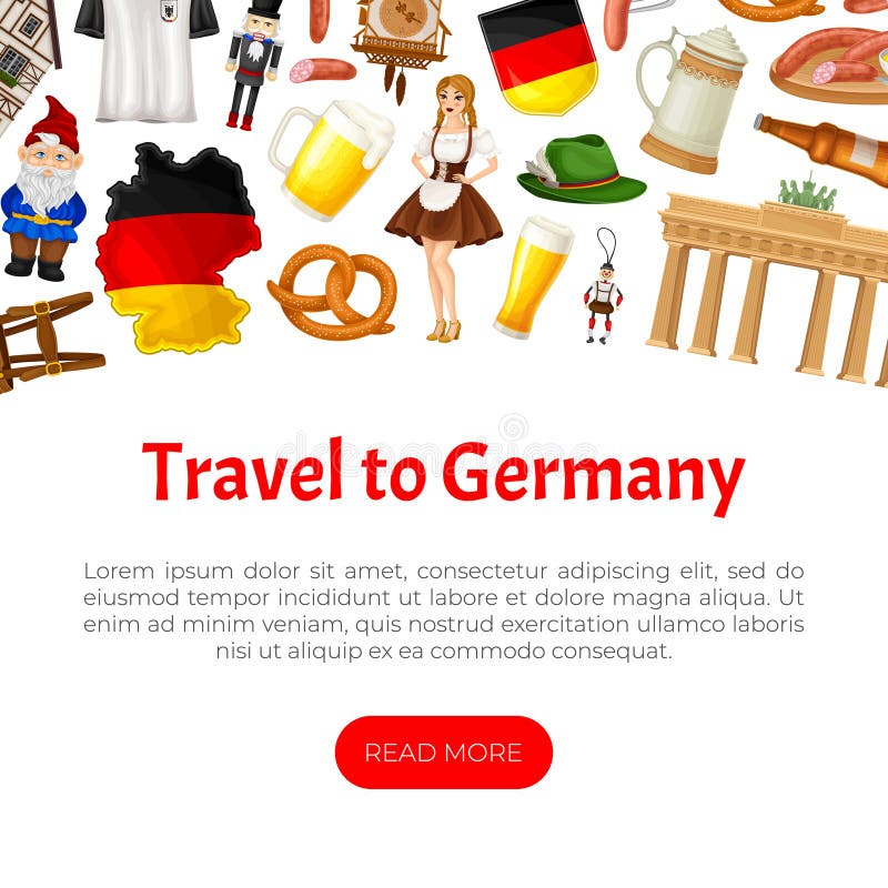 Germany Object and Symbol Banner Design Vector Template Stock Vector ...