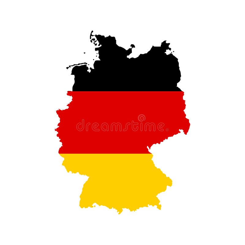 Germany Map Outline Country Shape Stock Vector - Illustration of ...
