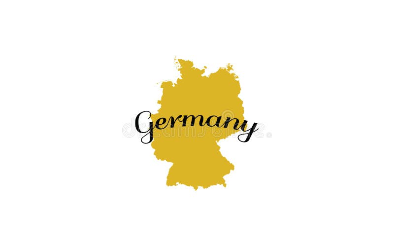 Germany Map Outline Country Shape Stock Vector - Illustration of ...