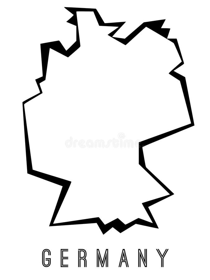Germany map stock vector. Illustration of town, shape - 19725093