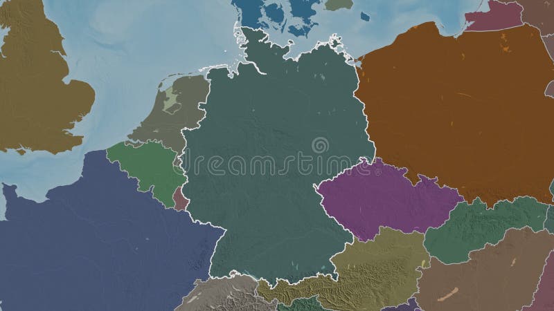 Germany - Overview. Administrative Stock Illustration - Illustration of ...