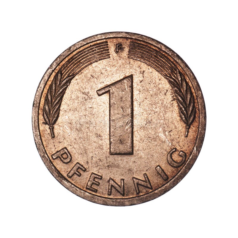 Germany 1 pfennig, 1986 stock image. Image of pfennig - 246718789