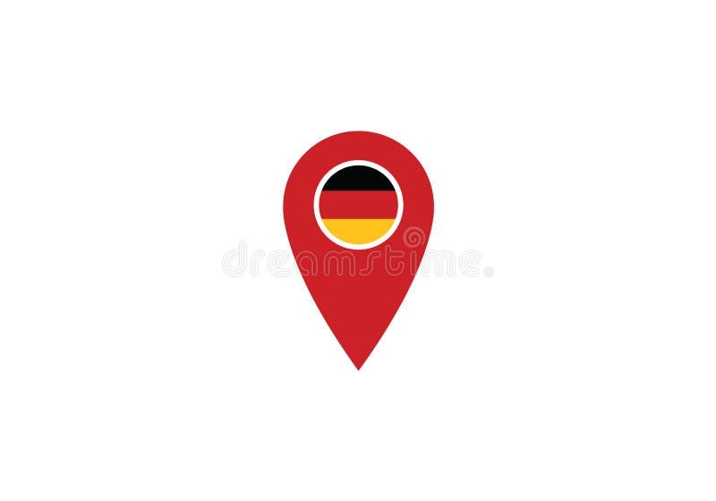 Germany Location Pin Map Navigation Label Symbol Stock Vector ...