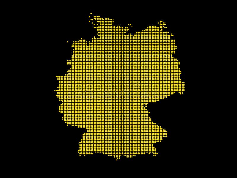 Germany Pixel Map. Vector Illustration Stock Vector - Illustration of ...