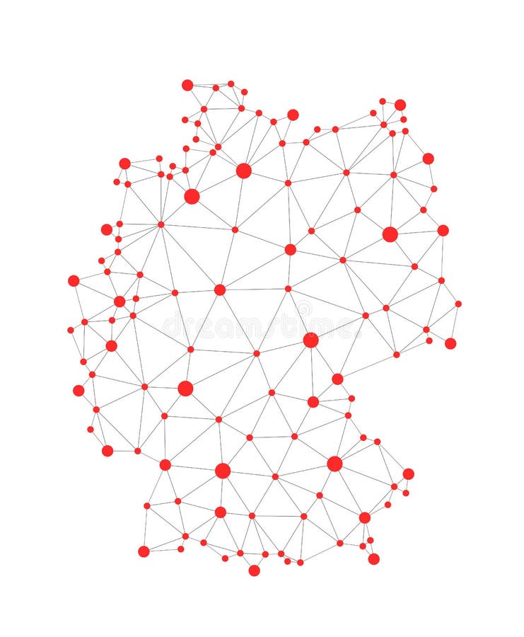 Germany Vector Polygon Map - Modern Style Stock Vector - Illustration ...