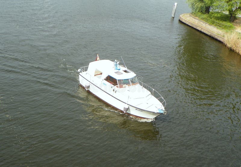Germany, Potsdam, Alte Fahrt, Boat on the Water Editorial Photo - Image ...