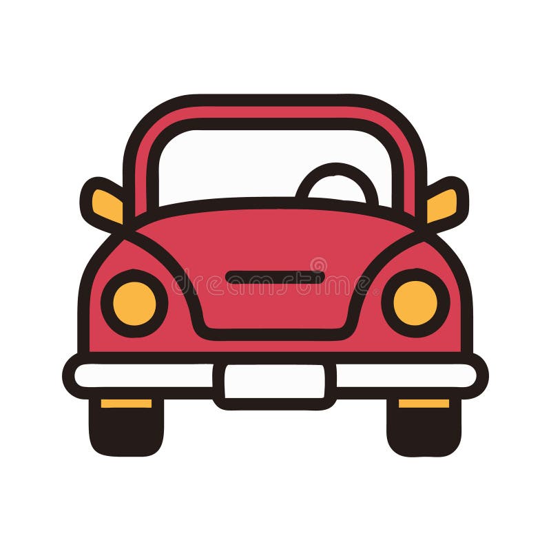Germany Red Car Iconic Design Stock Illustration - Illustration of ...