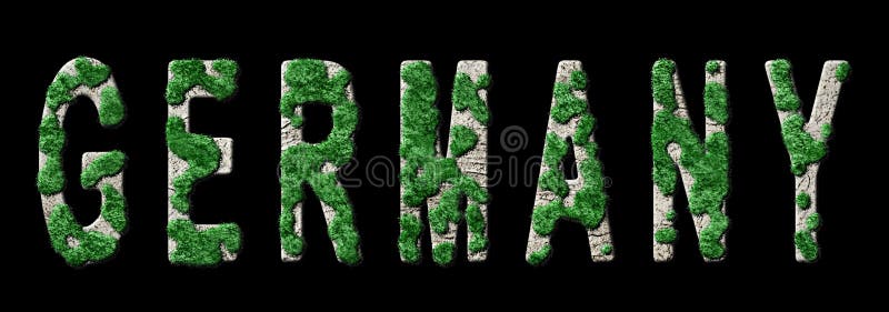 Germany Reforestation and Climate Message, Sustainable Green Typography ...